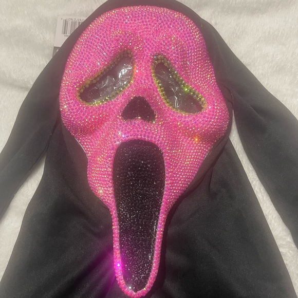 Accessories | Scream Mask With Pink Yellow And Black Rhinestones | Poshmark